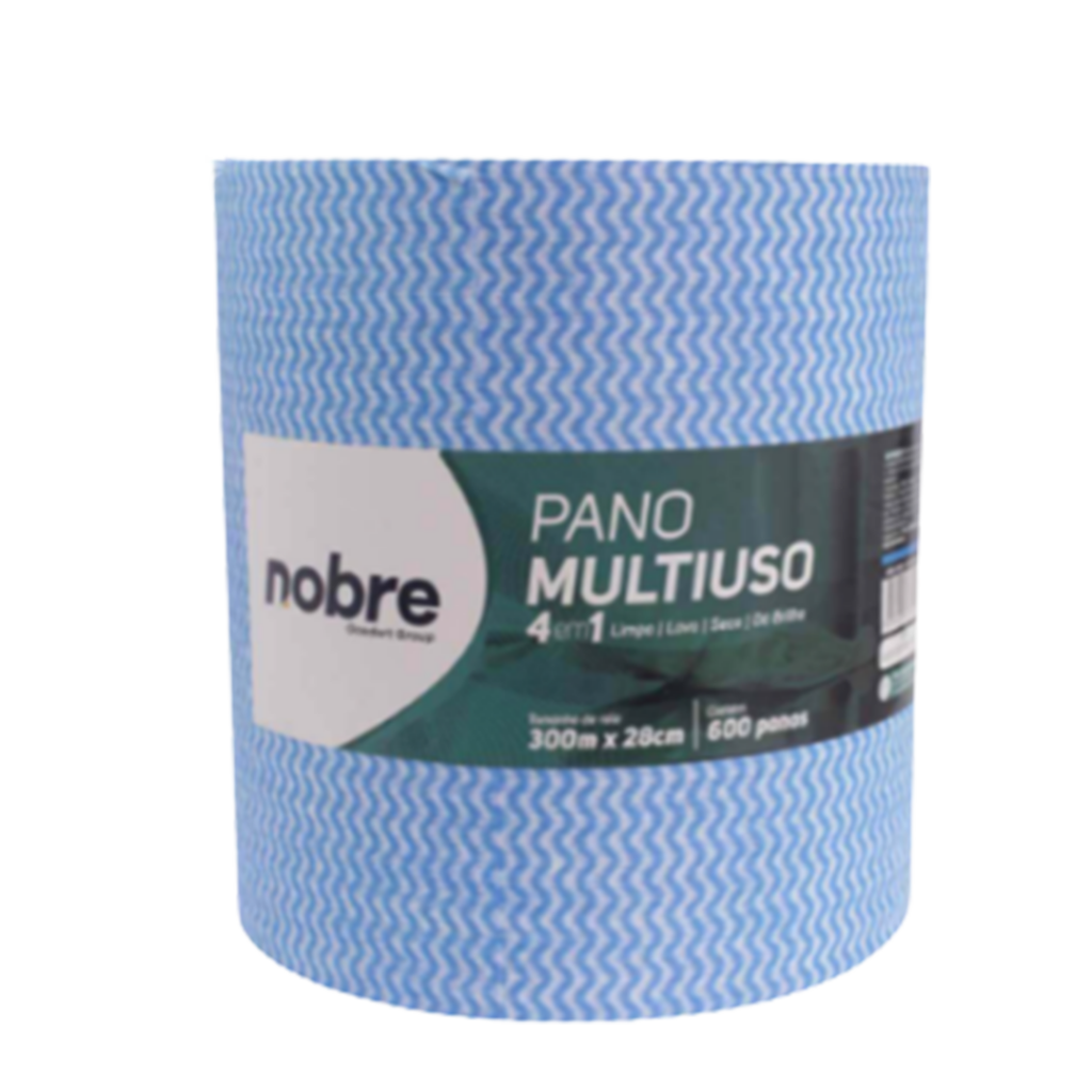 Pano Multiuso Azul Rolo 300 metros Perflex com 600 panos de 28x50cm 35g ...