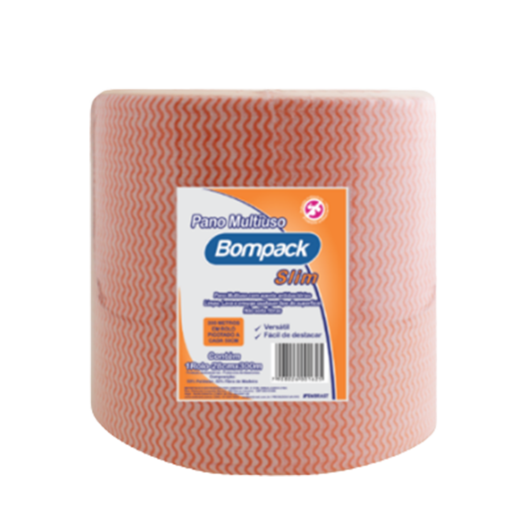 Pano Multiuso Laranja 28cm x 300 metros - Melhoramentos Higiene